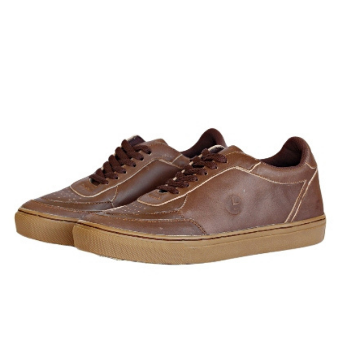 Gladio02 | sepatu snekaers pria kulit Tan